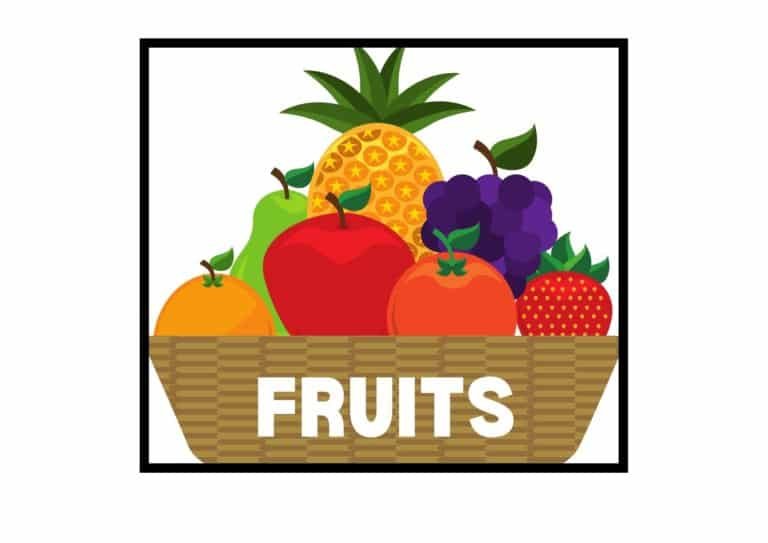 Printable Colorful Fruits Flashcards - Brainstreamhelp