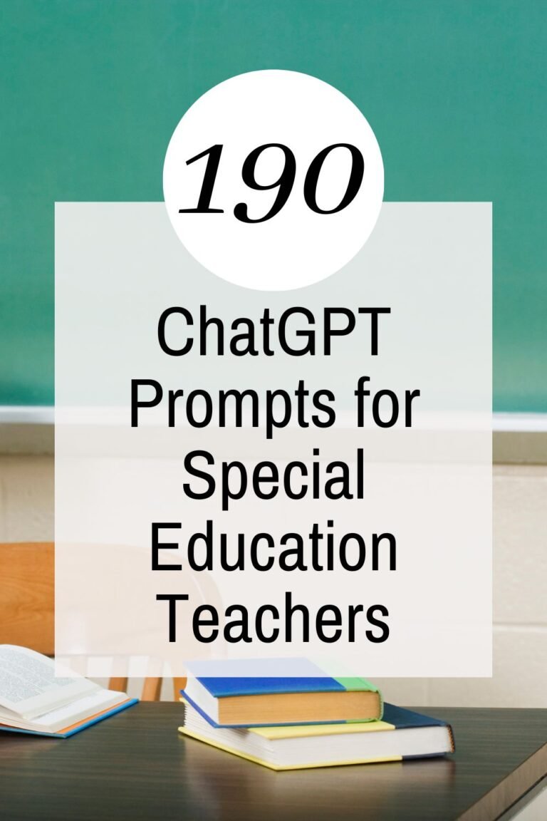 ChatGPT Prompts for Special Education Teachers - Brainstreamhelp